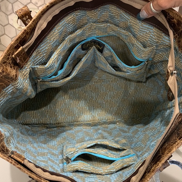 Raviani | Bags | Original Raviani Leather Crystal Hair On Hyde Purse ...